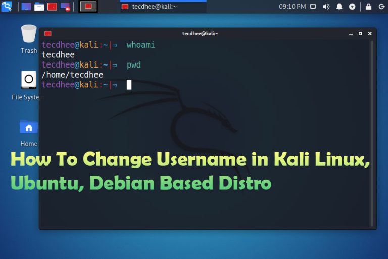 How To Change Username In Kali Linux Kali Linux Tutorial TECH DHEE