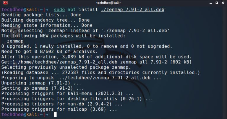 How to Install Zenmap in Kali Linux 2022.4 - TECH DHEE